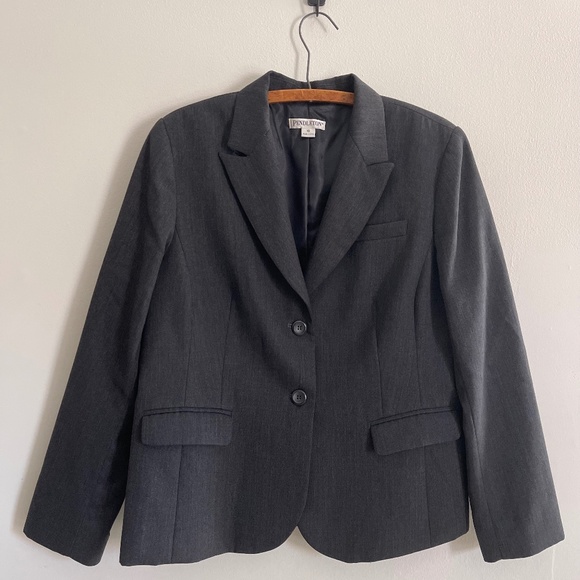 Pendleton | Jackets & Coats | Pendleton Wool Blazer Dark Grey Women 6 ...